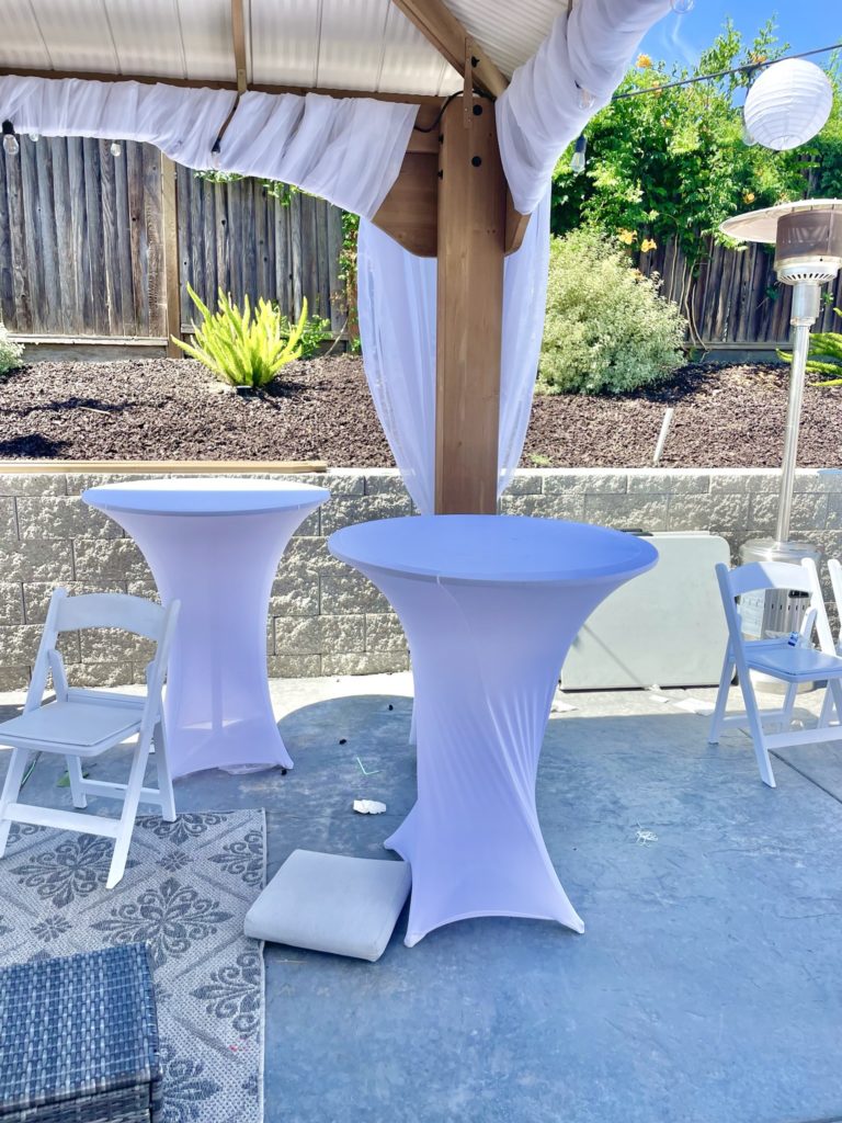 Cocktail tables - solano party rentals